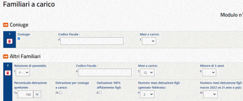 Come compilare il quadro familiari a carico sul modello 730 2023?